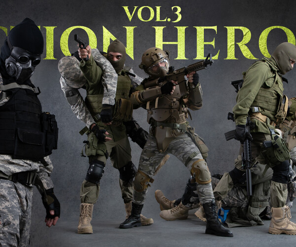 ArtStation - Action Heroes vol. 3 - Reference Photo Photo Pack for ...