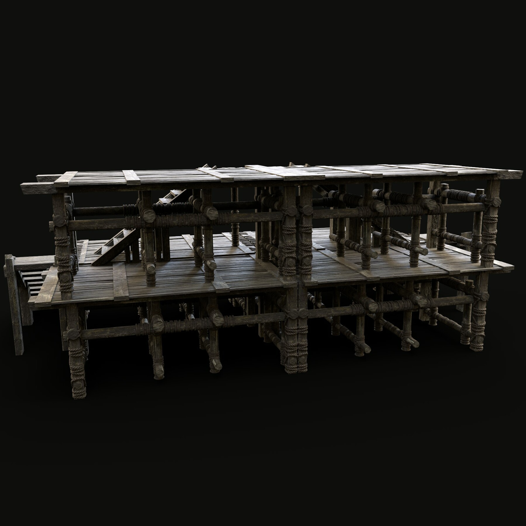 ArtStation - PIER PLATFORM WOODEN WATCHTOWER BRIDGE CONSTRUCTION | Game ...