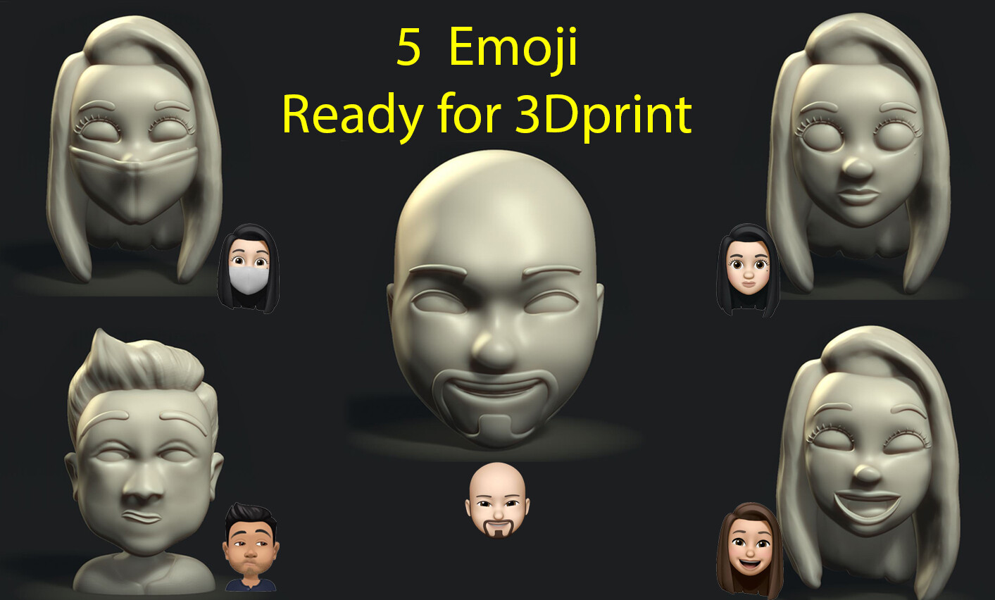 ArtStation - Emoji 3D models | Resources