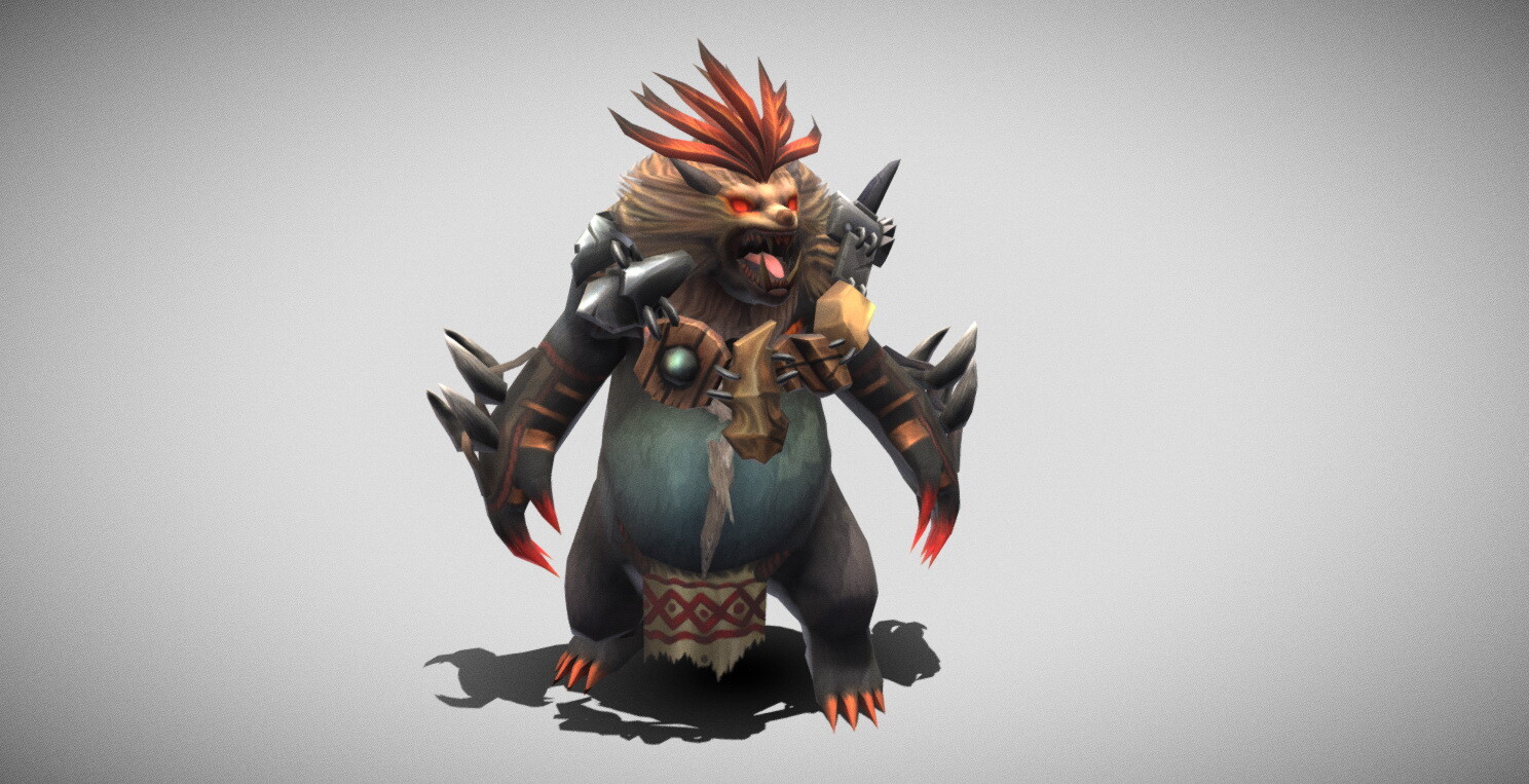 ArtStation - Dungeon Fantasy Monster - Red-haired Bear | Game Assets