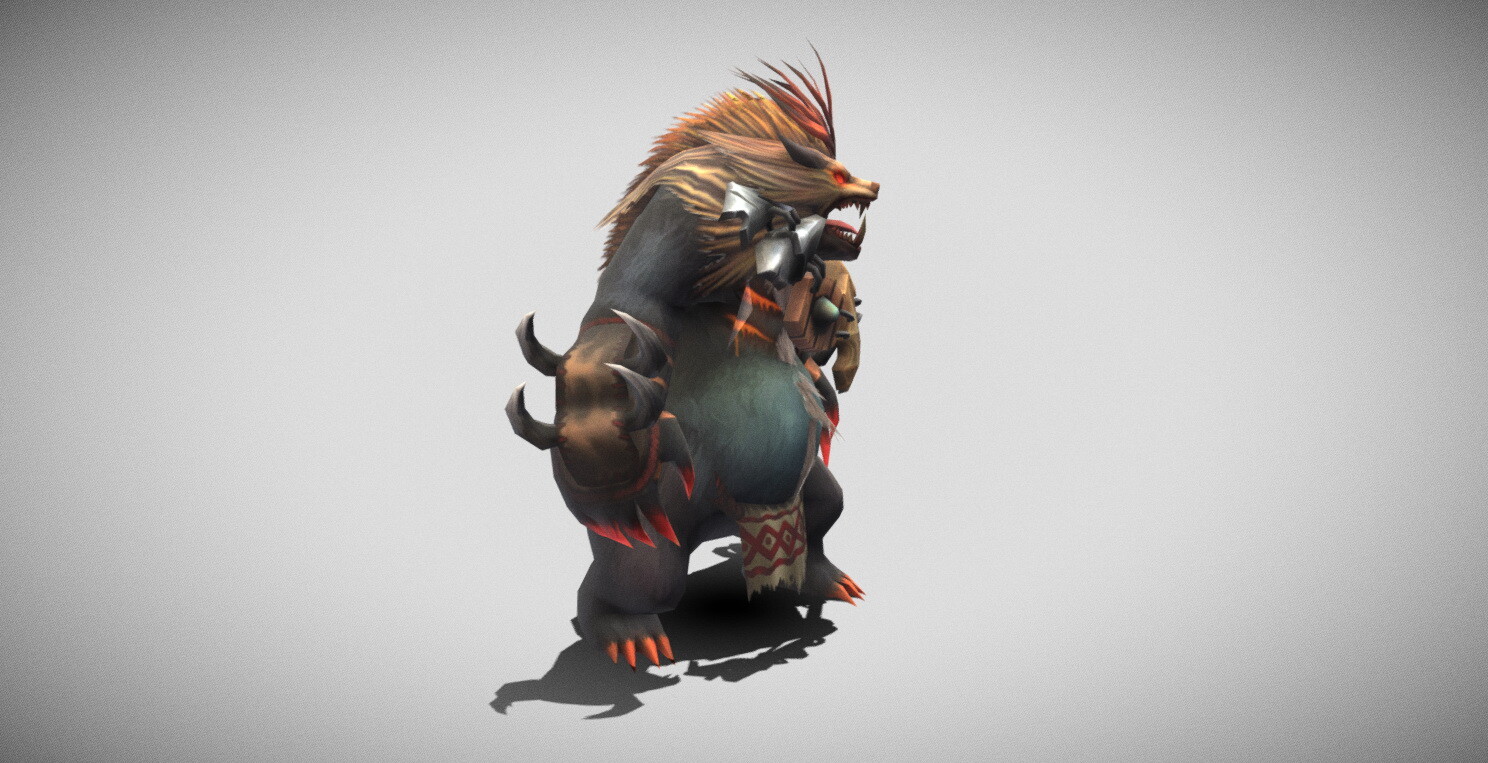 ArtStation - Dungeon Fantasy Monster - Red-haired Bear | Game Assets