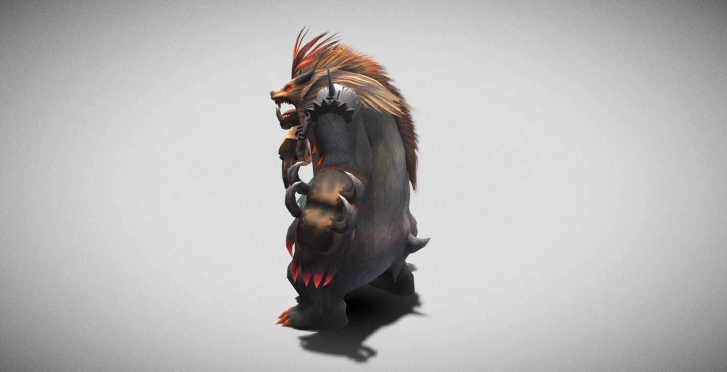 ArtStation - Dungeon Fantasy Monster - Red-haired Bear | Game Assets
