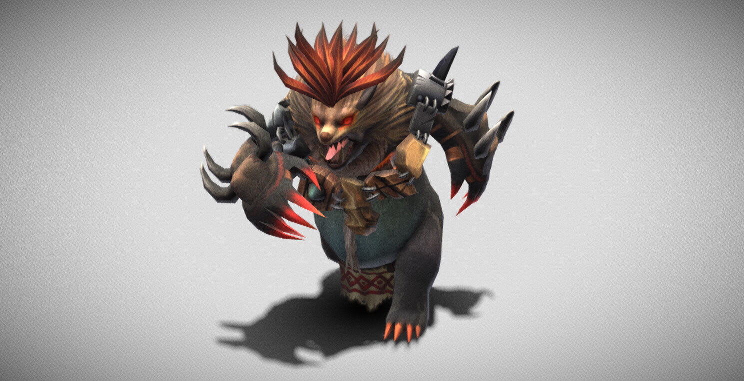 ArtStation - Dungeon Fantasy Monster - Red-haired Bear | Game Assets