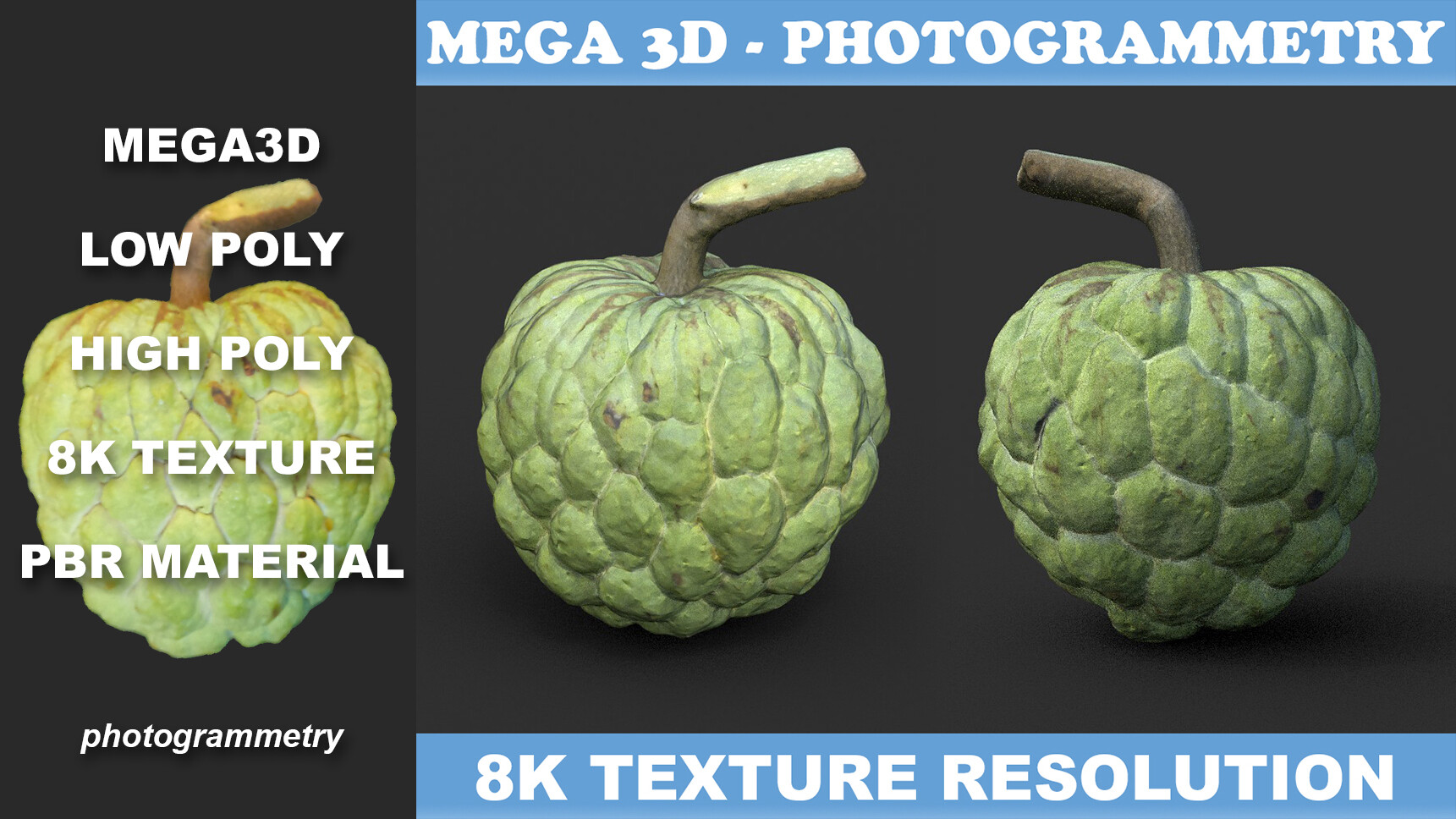 ArtStation - Low poly High poly Annona 220329 - Photogrammetry | Game ...