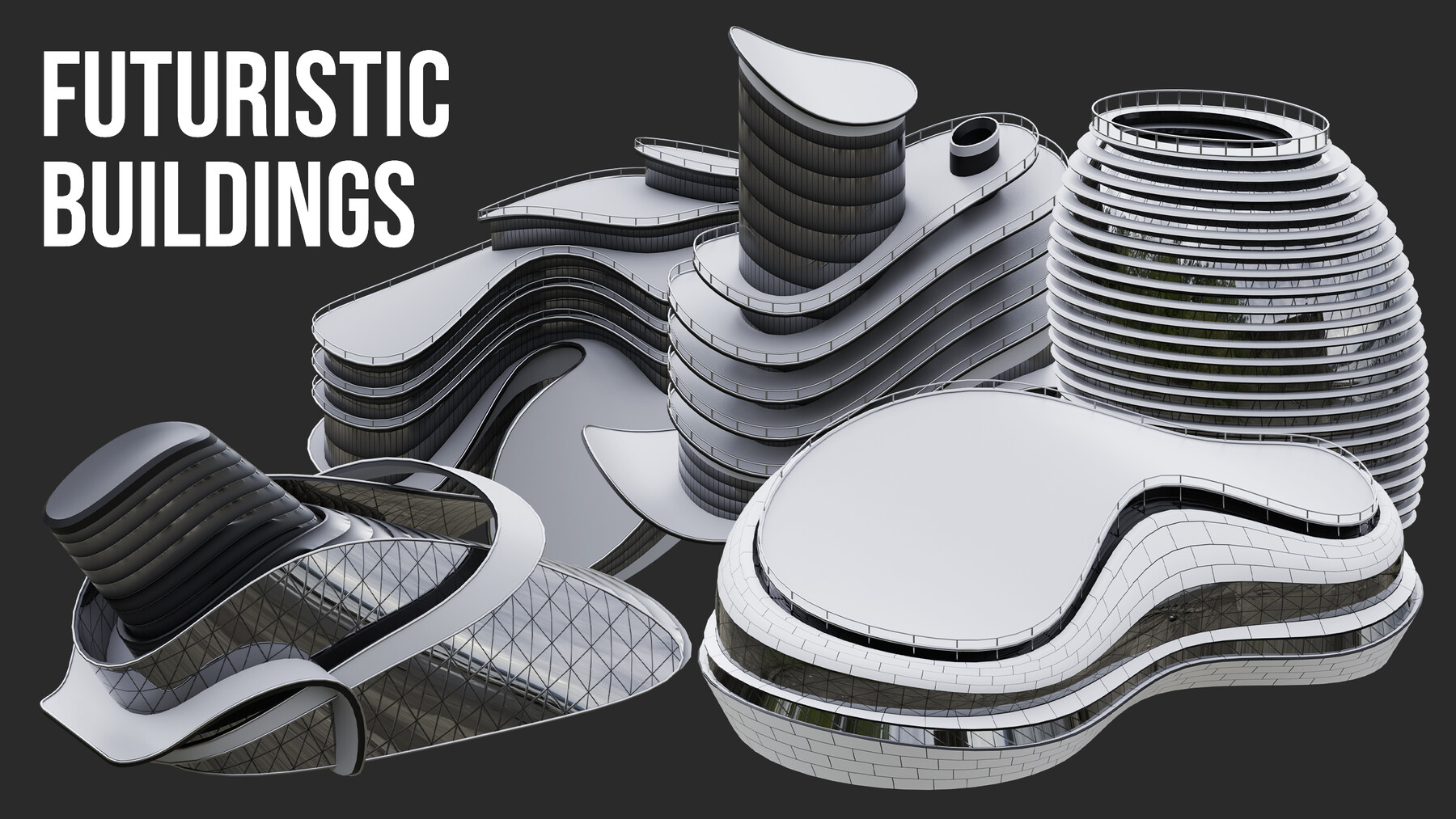ArtStation - Futuristic Buildings / Kitbash | Resources
