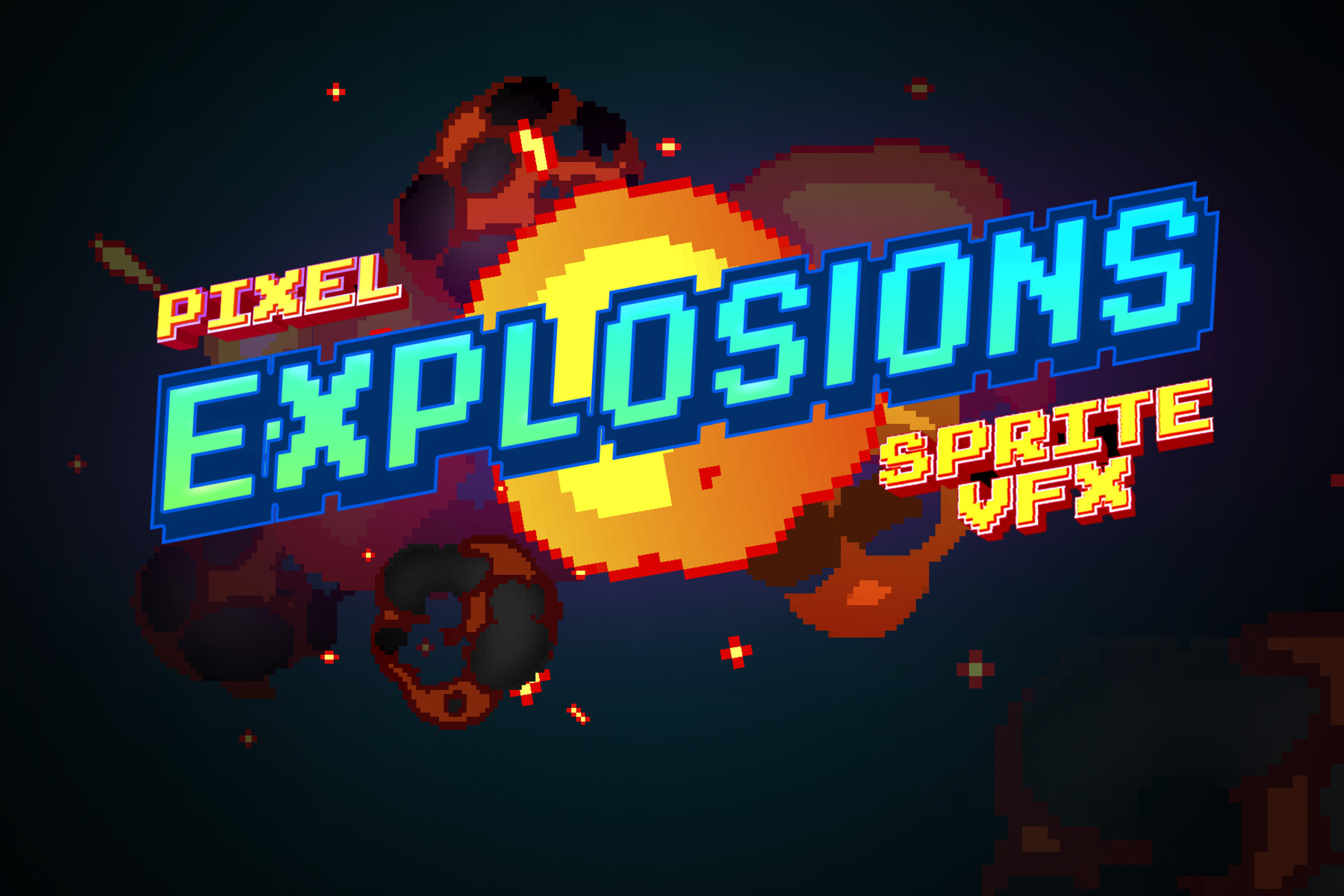 ArtStation - Pixel explosions sprite effects pack | Game Assets