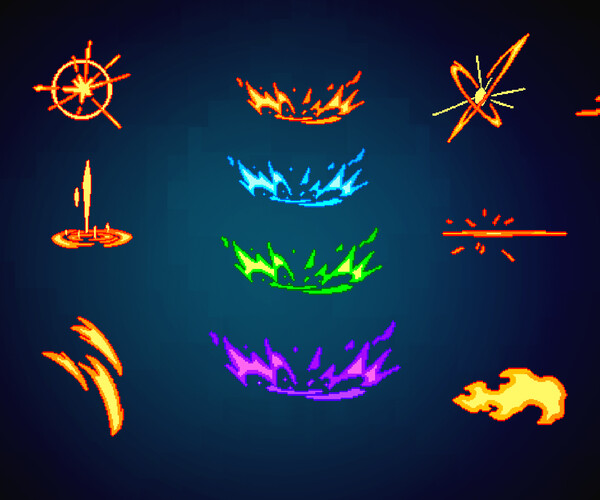ArtStation - Pixel Sprite Effects pack | Game Assets