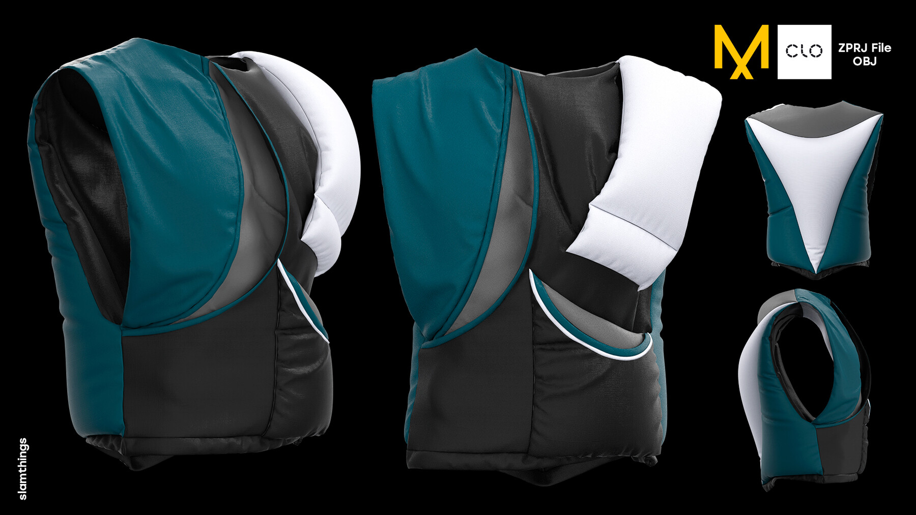 ArtStation - Future Fashion Vest / Waistcoat #011 - Clo 3D / Marvelous ...