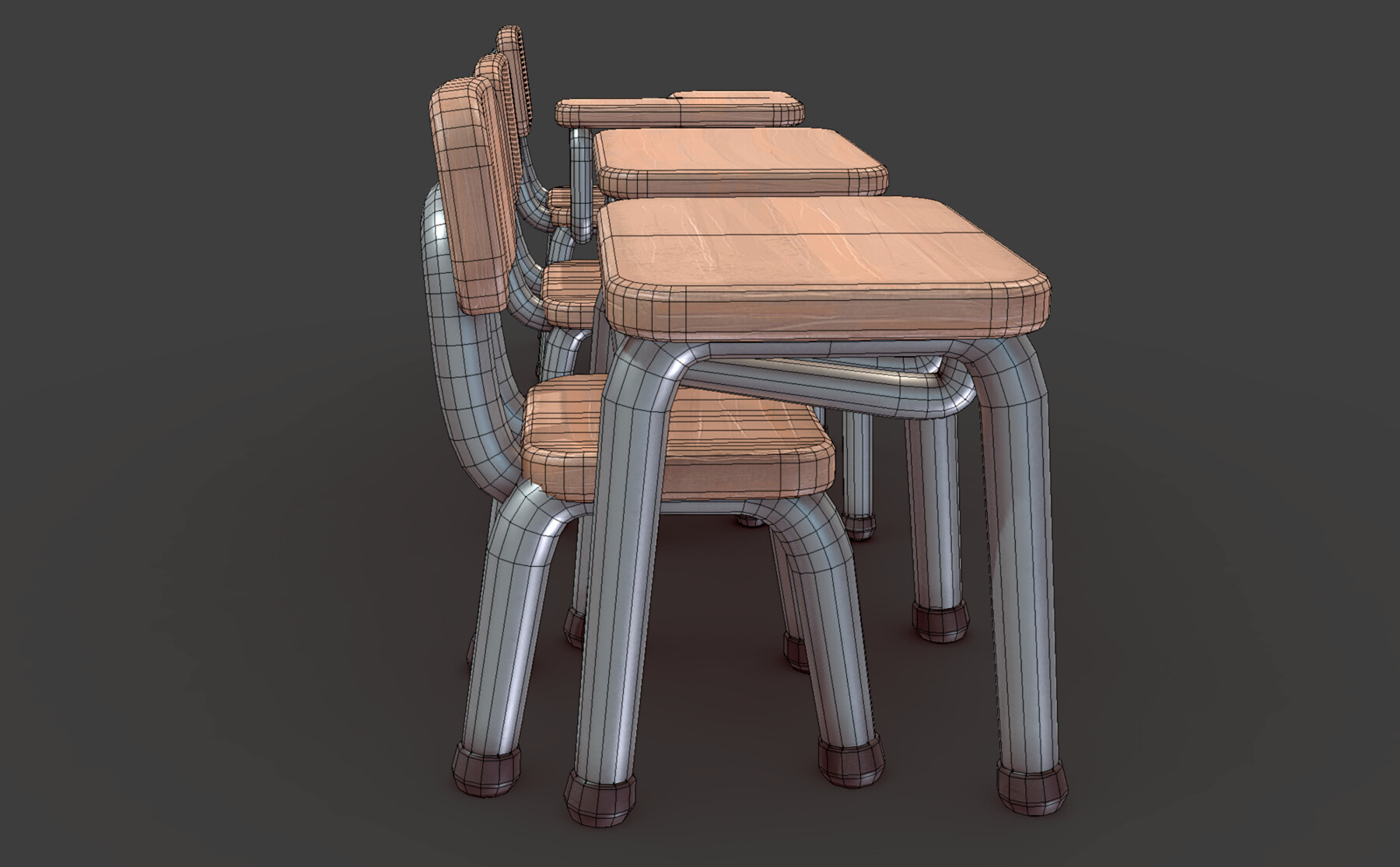 ArtStation - Cartoon School Desk | Game Assets