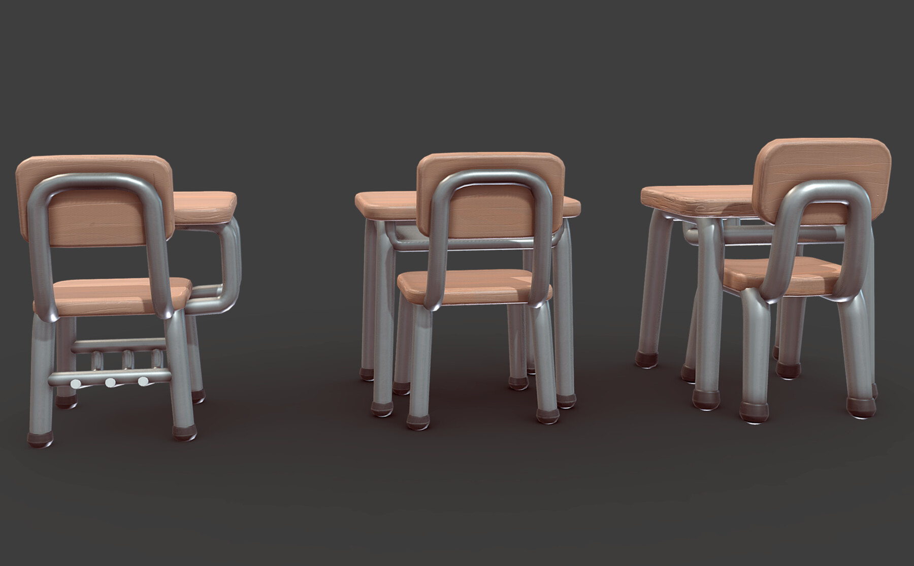 ArtStation - Cartoon School Desk | Game Assets