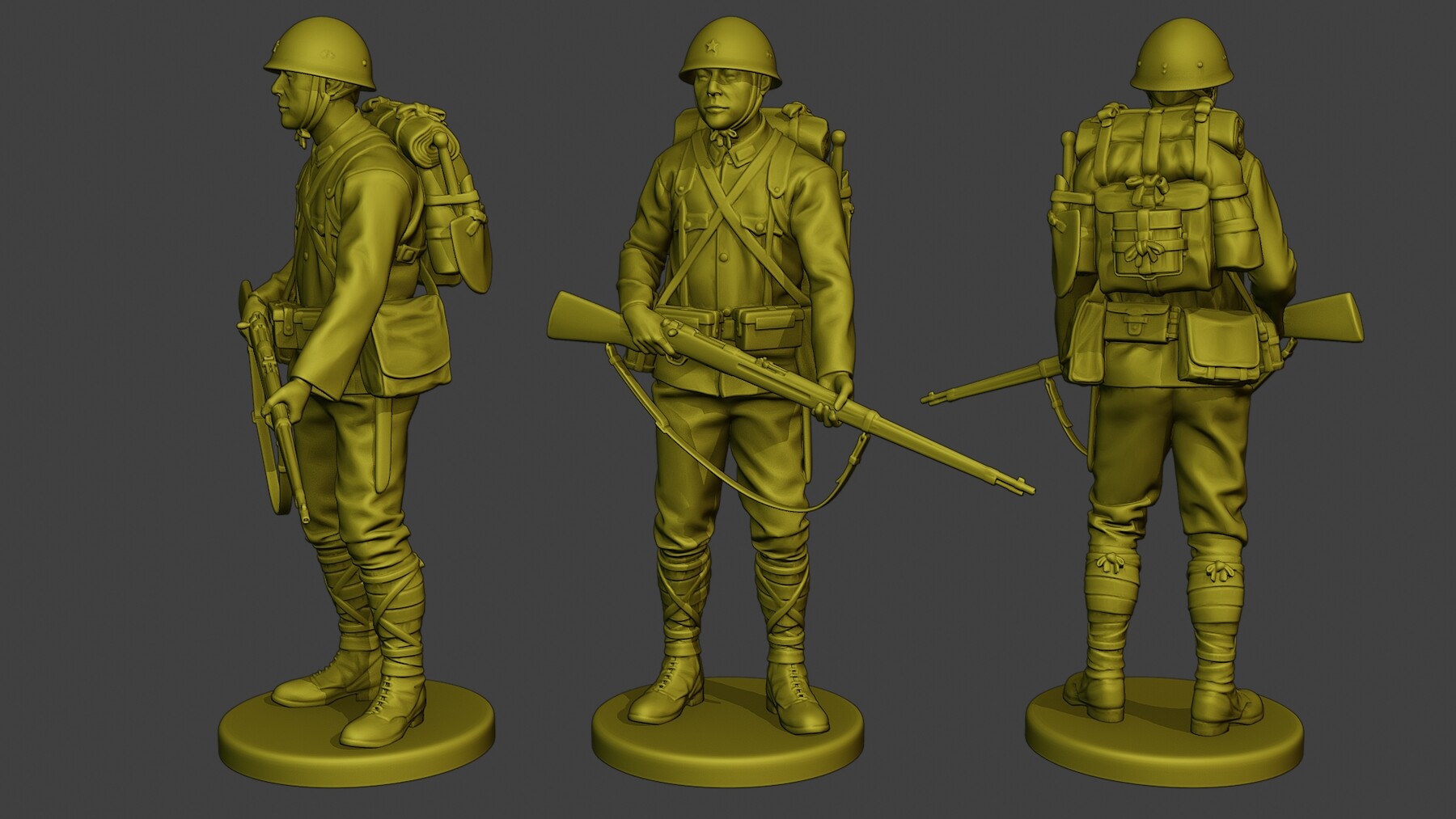 ArtStation - Japanese soldier ww2 Stand J1 | Resources