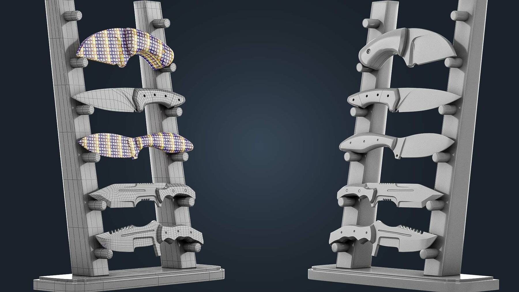 ArtStation - 40 Knife Base Mesh - Vol 05 (Game Ready) + Video Tutorial ...