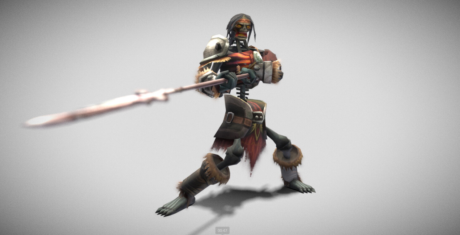 ArtStation - Dungeon Fantasy Monster - Skeleton Monk | Game Assets