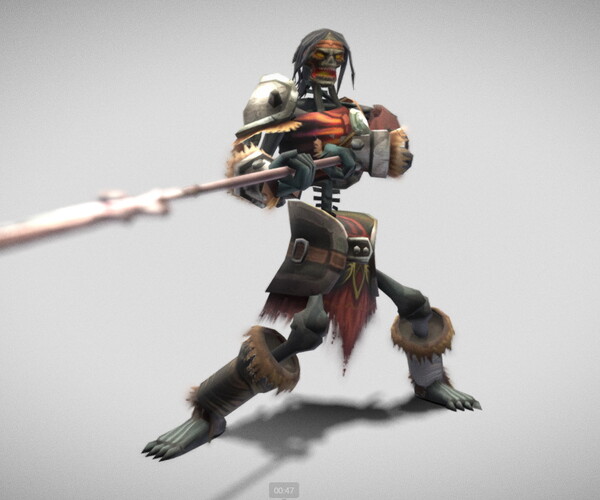 ArtStation - Dungeon Fantasy Monster - Skeleton Monk | Game Assets