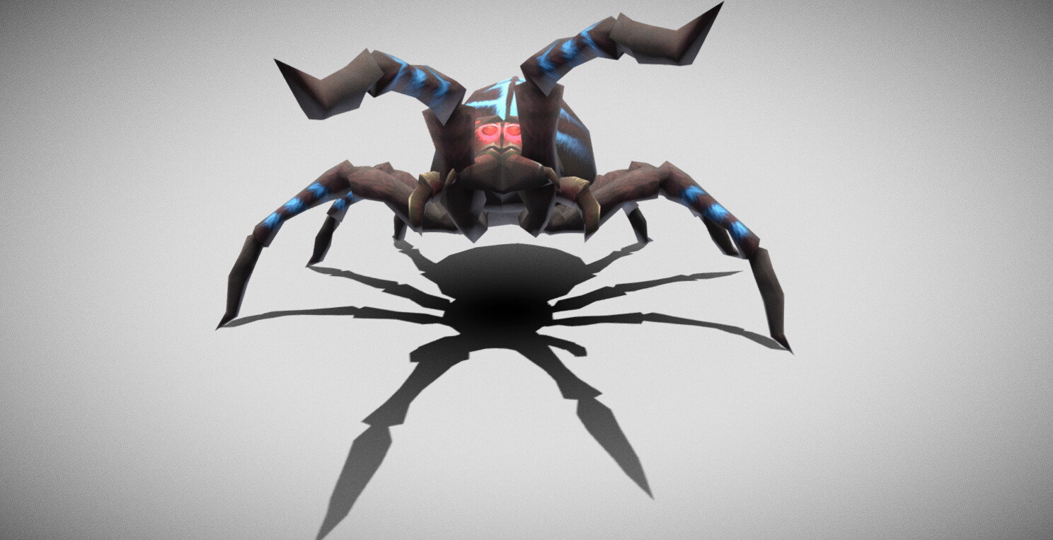 ArtStation - Dungeon Fantasy Monster - Blue Web Spider | Game Assets
