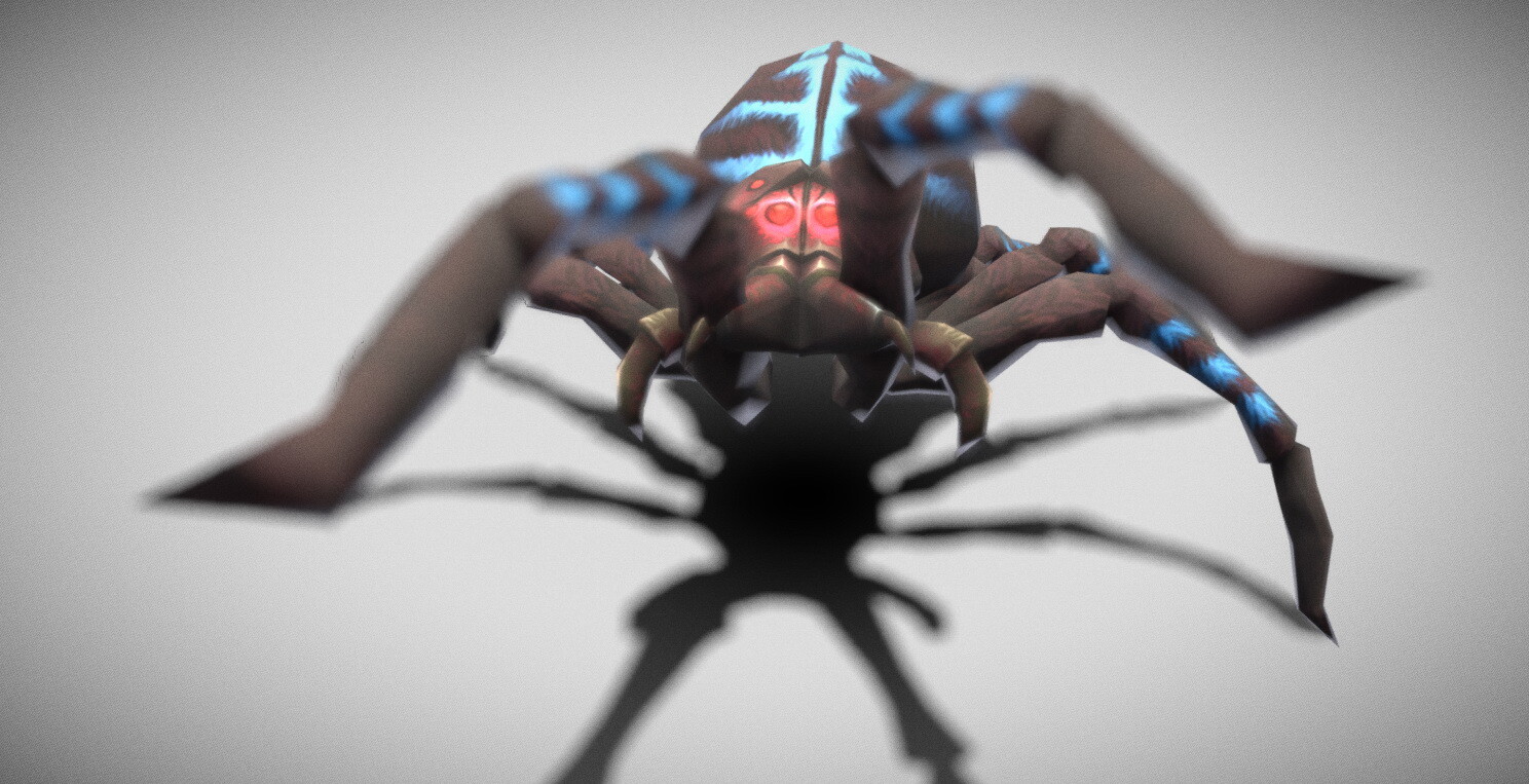 ArtStation - Dungeon Fantasy Monster - Blue Web Spider | Game Assets