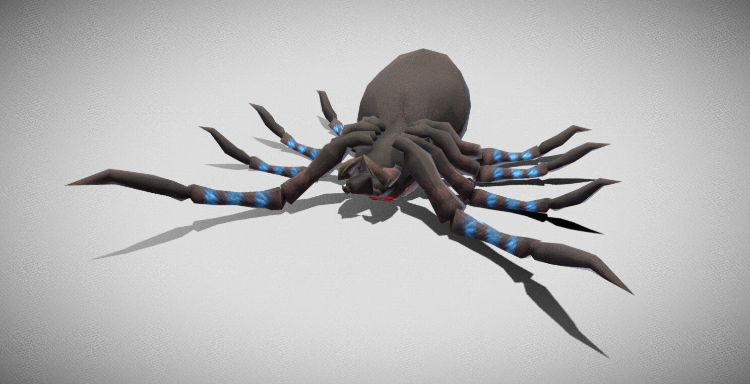 ArtStation - Dungeon Fantasy Monster - Blue Web Spider | Game Assets