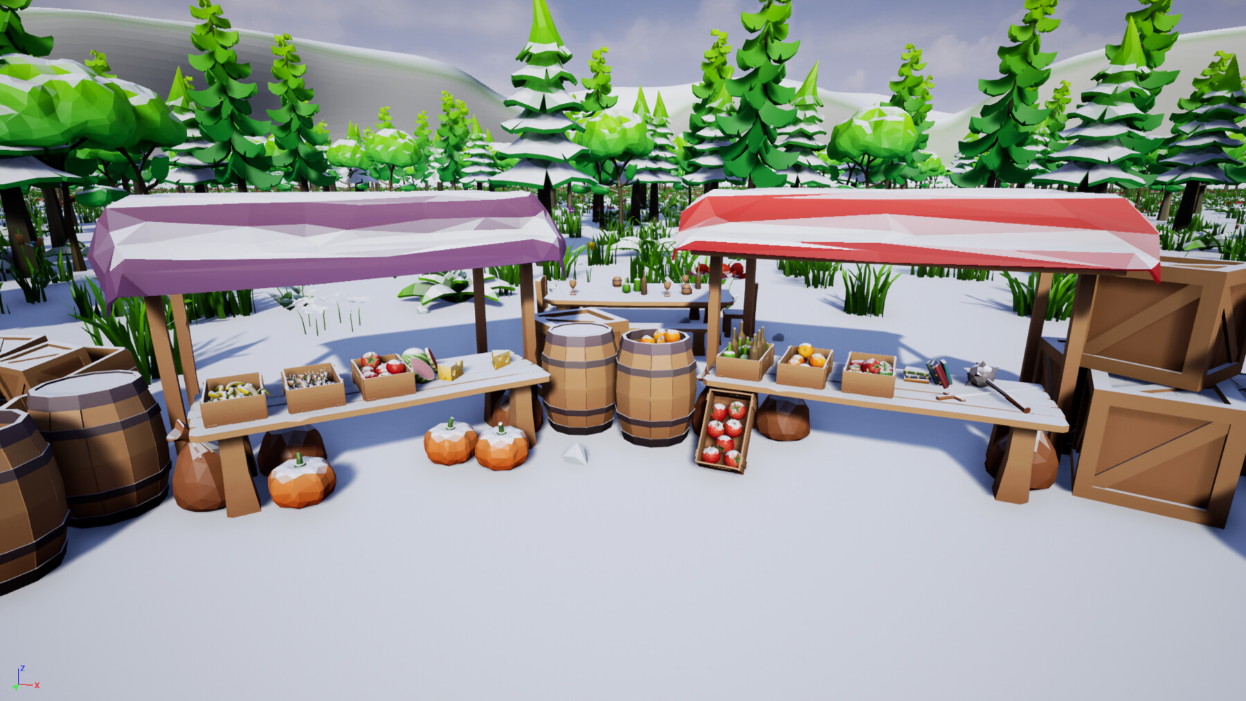 ArtStation - Low Poly Market | Game Assets