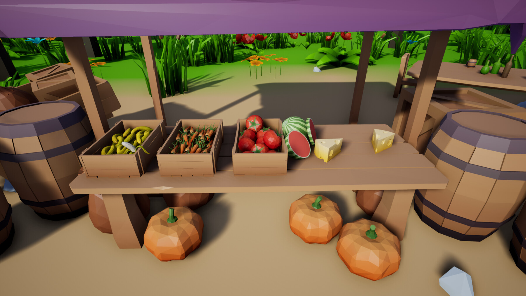 ArtStation - Low Poly Market | Game Assets