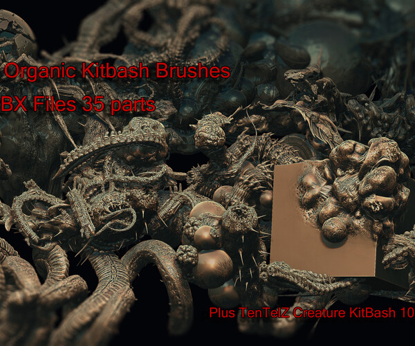 ArtStation - 25 Organic stuff Kitbash plus TenTelZ_Creature_KitBash 10 ...