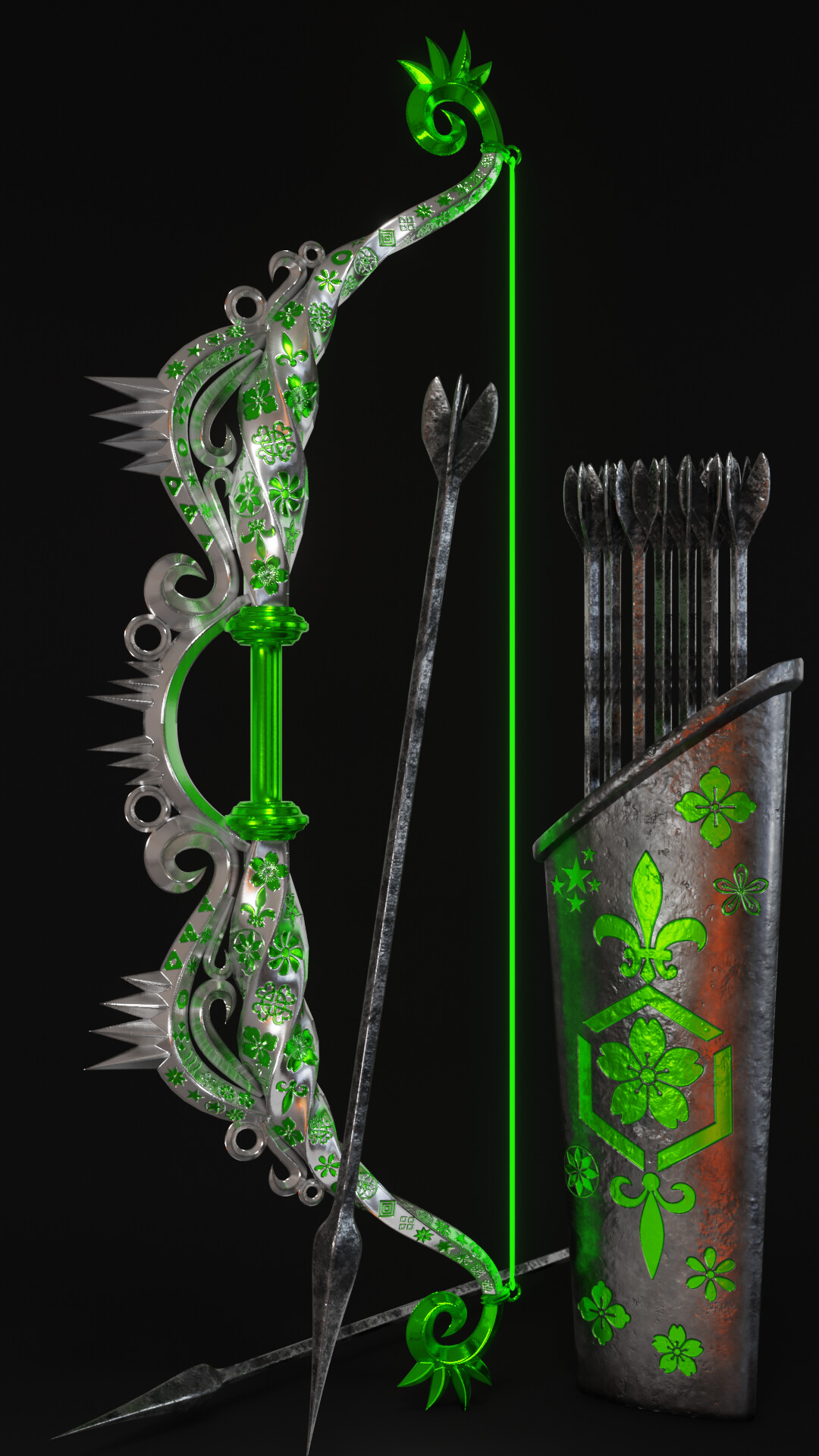 ArtStation - bow mediaval metal | Game Assets