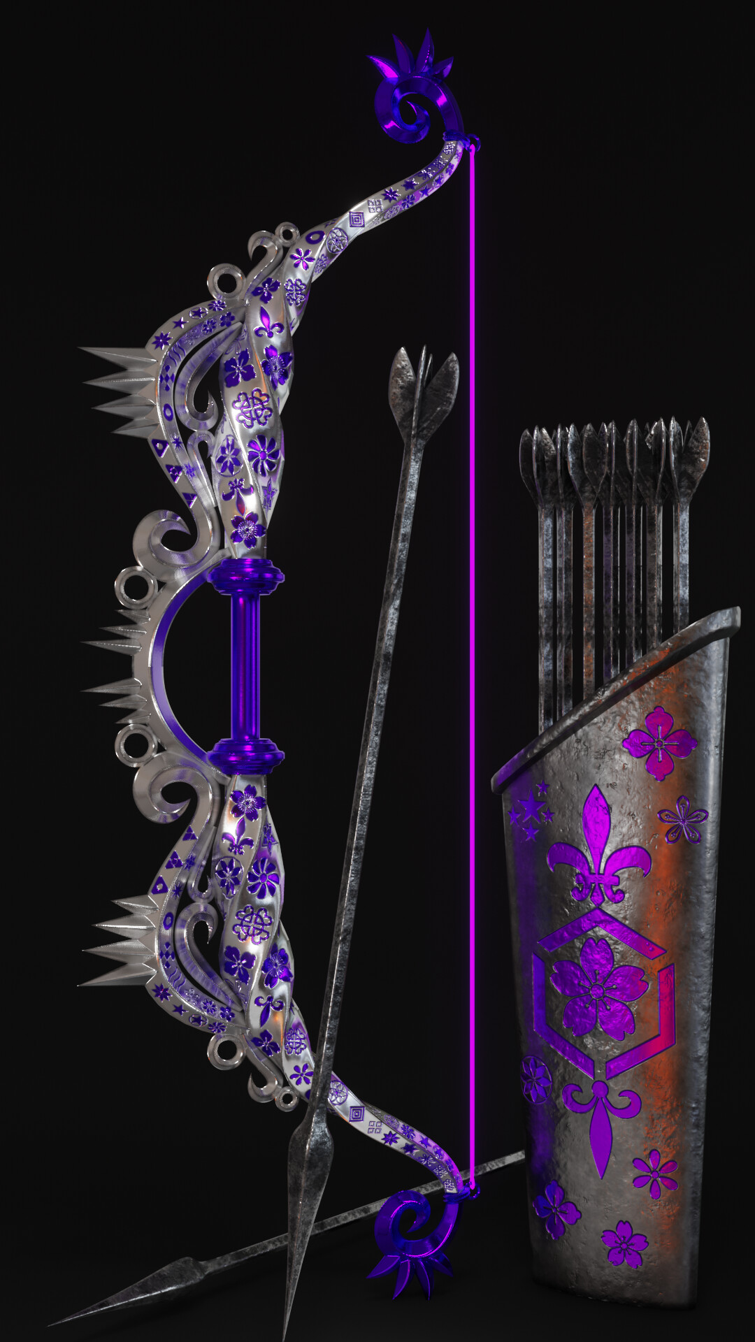 ArtStation - bow mediaval metal | Game Assets