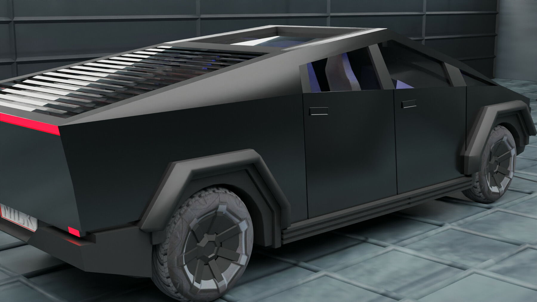 ArtStation - CYBER TRUCK | Game Assets