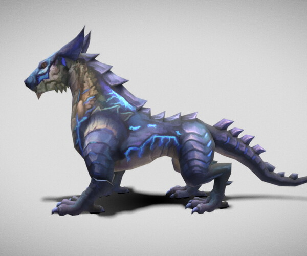 ArtStation - Dungeon Fantasy Monster - Hell wolf 2 | Game Assets