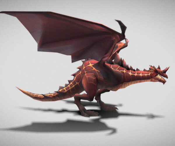 ArtStation - Dungeon Fantasy Monster - Red Dragon | Game Assets