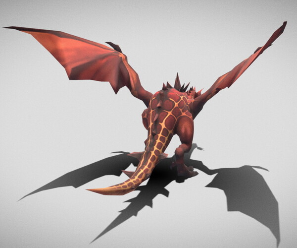 ArtStation - Dungeon Fantasy Monster - Red Dragon | Game Assets