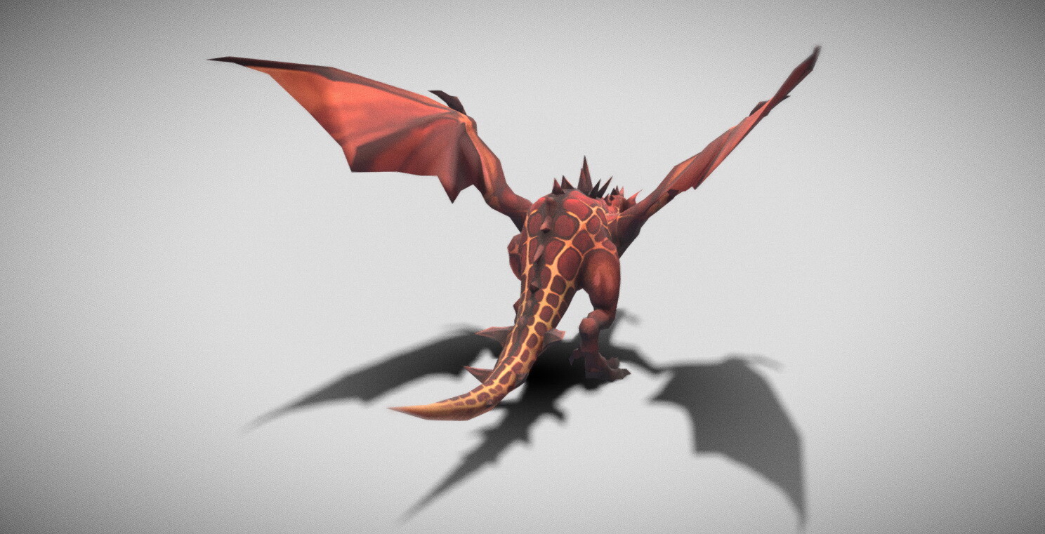 ArtStation - Dungeon Fantasy Monster - Red Dragon | Game Assets