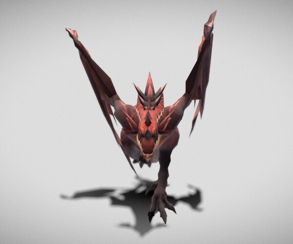 ArtStation - Dungeon Fantasy Monster - Red Dragon | Game Assets