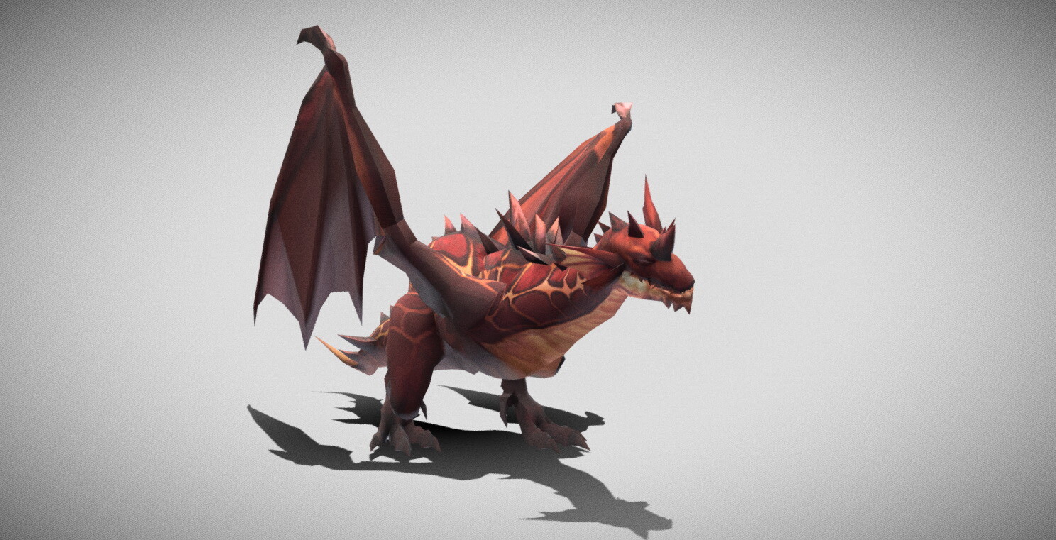 ArtStation - Dungeon Fantasy Monster - Red Dragon | Game Assets