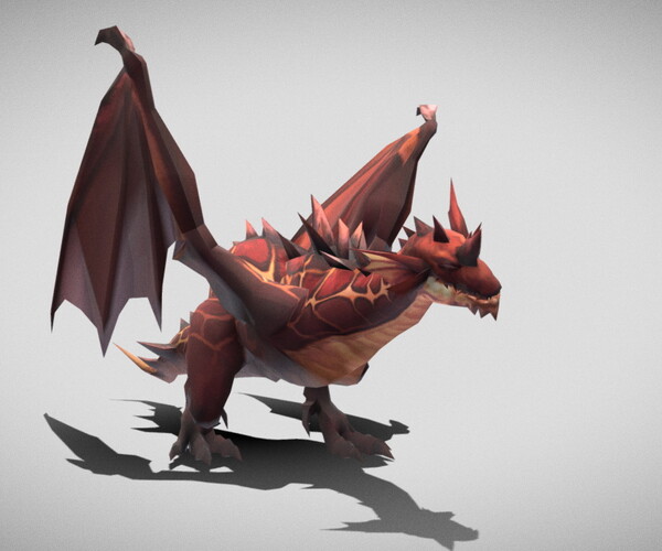 ArtStation - Dungeon Fantasy Monster - Red Dragon | Game Assets