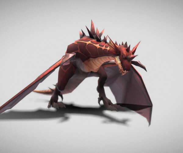 ArtStation - Dungeon Fantasy Monster - Red Dragon | Game Assets