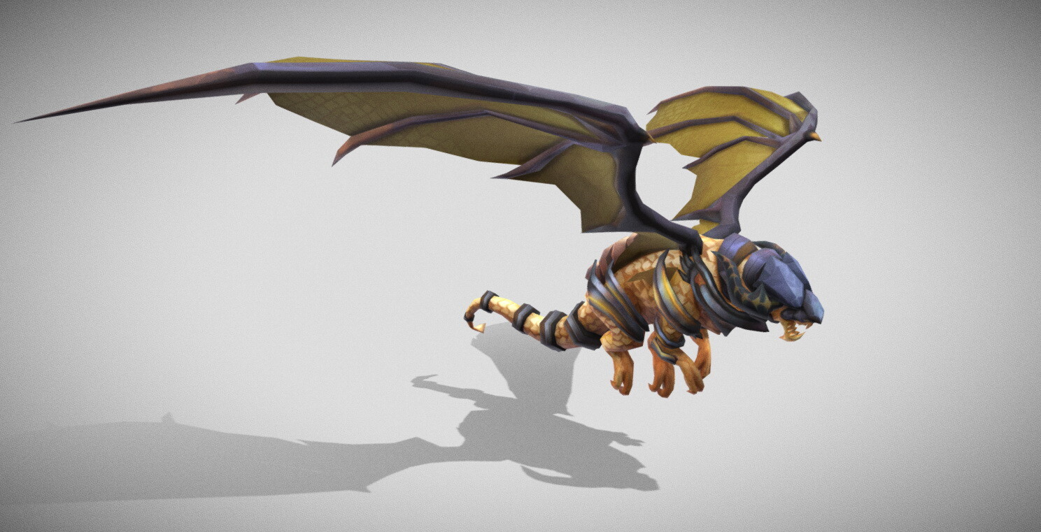 ArtStation - Dungeon Fantasy Monster - Mutant Dragon | Game Assets