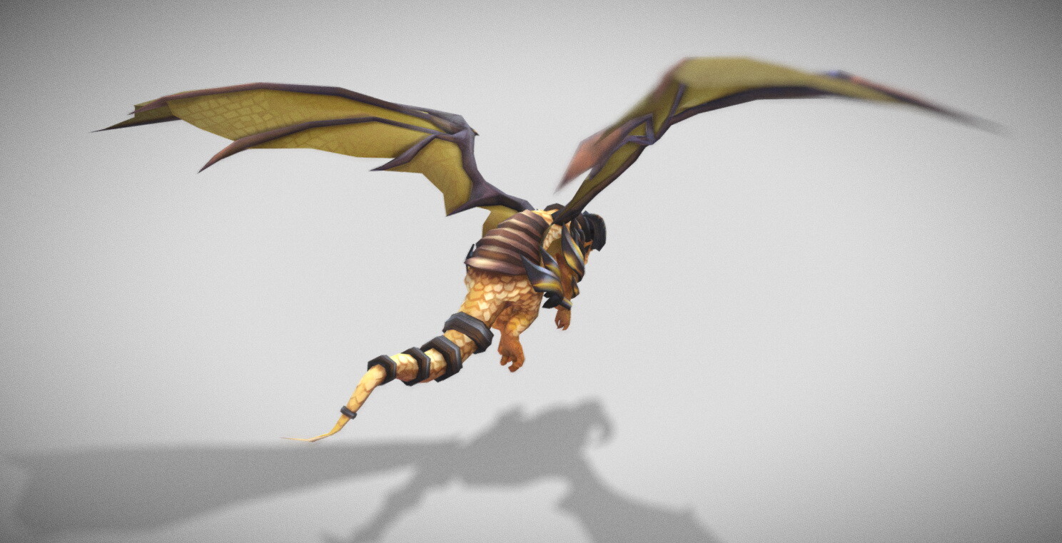 ArtStation - Dungeon Fantasy Monster - Mutant Dragon | Game Assets