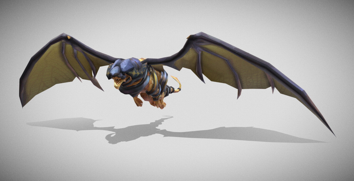 ArtStation - Dungeon Fantasy Monster - Mutant Dragon | Game Assets