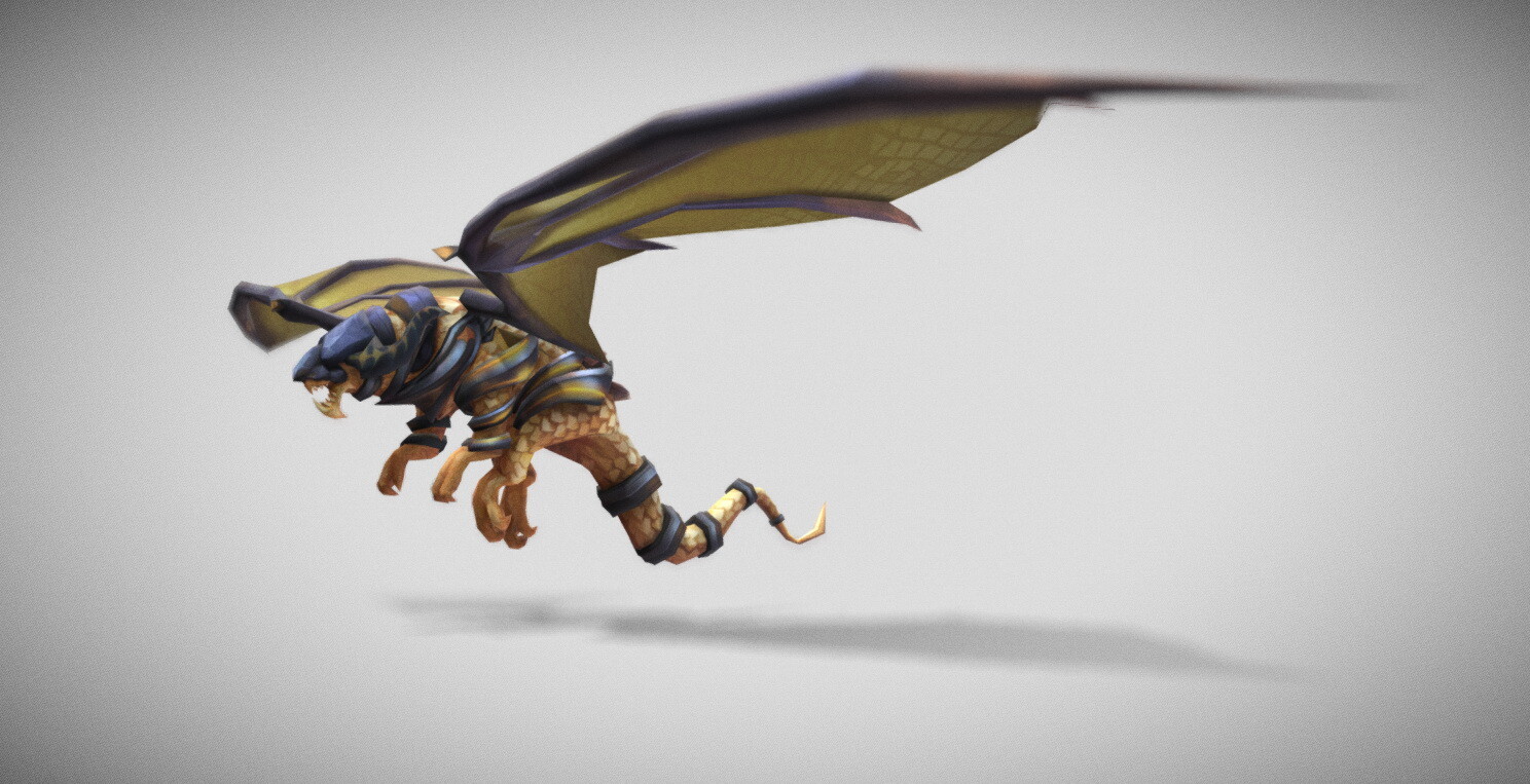 ArtStation - Dungeon Fantasy Monster - Mutant Dragon | Game Assets