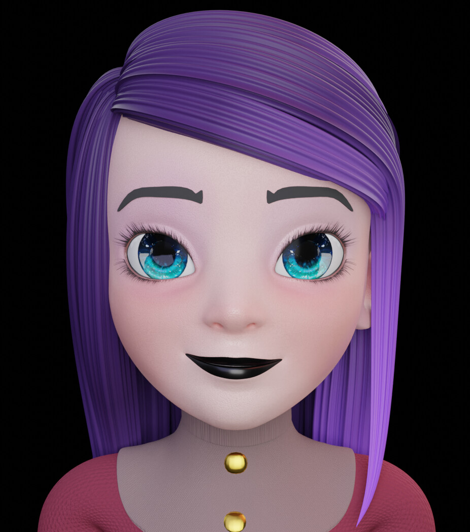 ArtStation - Cartoon Vampire Girl- FULLY RIIGGED | Game Assets
