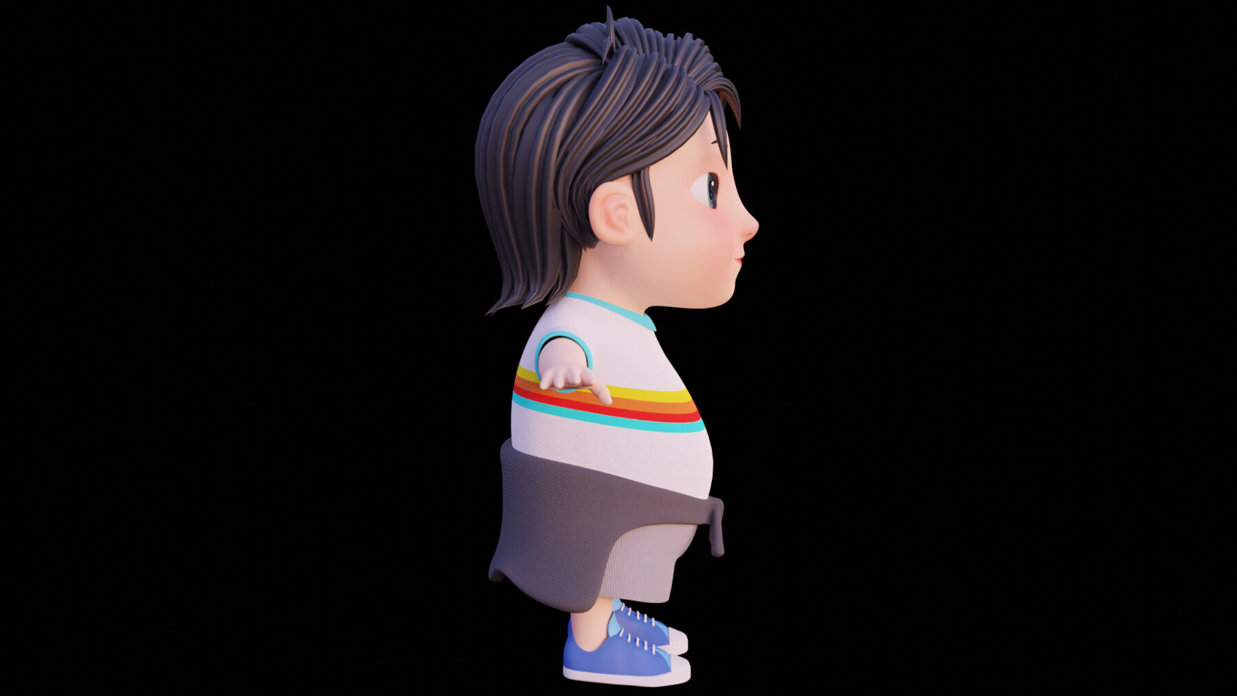 ArtStation - Cartoon Fat Boy - FULLY RIGGED | Game Assets