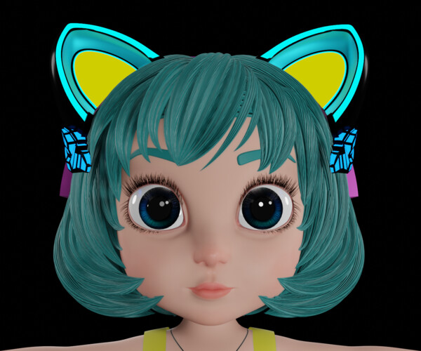 ArtStation - Cartoon girl - READY TO RIG | Game Assets