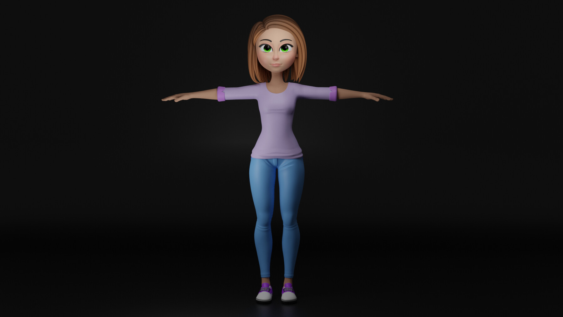 ArtStation - Cartoon Woman - FULLY RIGGED | Game Assets