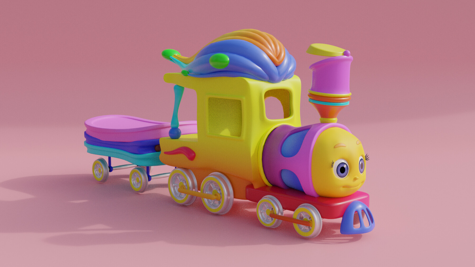 ArtStation - Cartoon Toy Train | Resources
