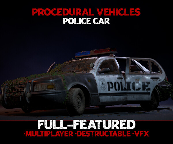 ArtStation - Police Car - Interactable Vehicles [UE4] [UE5] | Game Assets