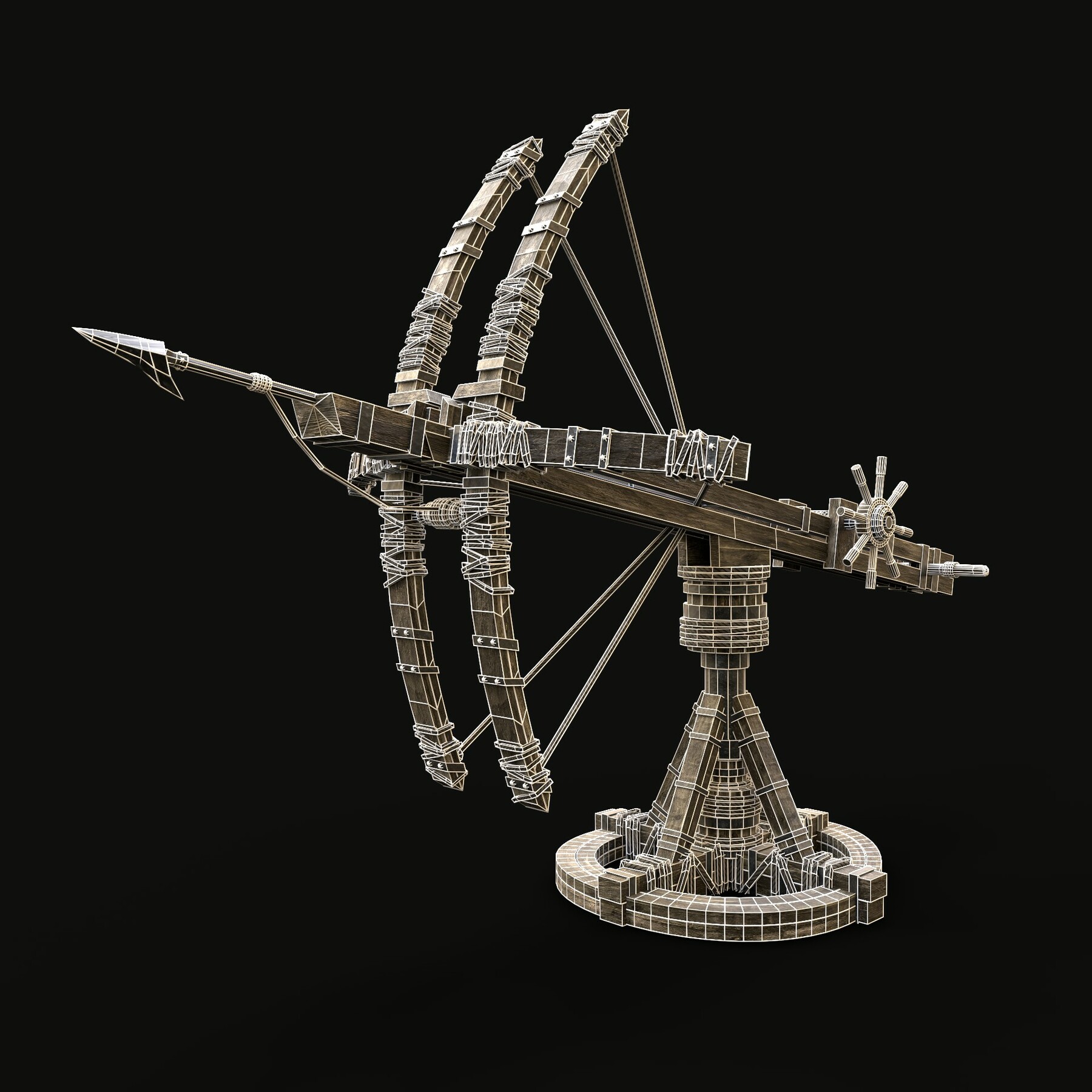 ArtStation - BALLISTA HARPOON LAUNCHER WAR MACHINE MEDIEVAL SIEGE ...