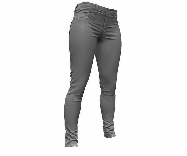 ArtStation - Female Jeans Pants High Poly 3d model (ZTL/OBJ) | Resources