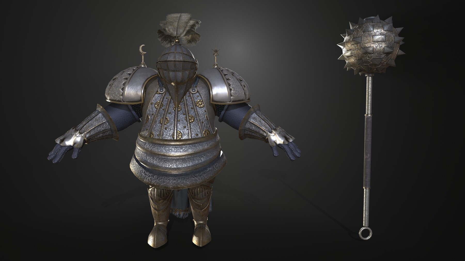 ArtStation - Rottund knight Low-poly 3D model | Game Assets