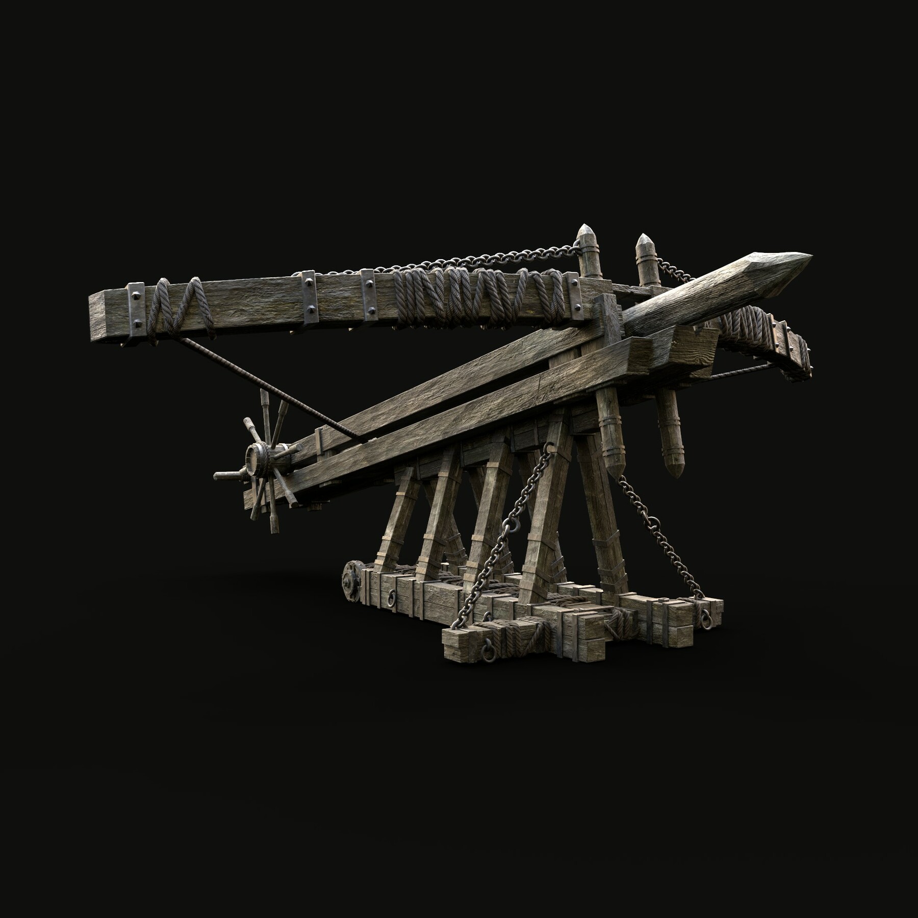 ArtStation - BALLISTA HARPOON LAUNCHER MEDIEVAL SIEGE ENGINE PACK ...