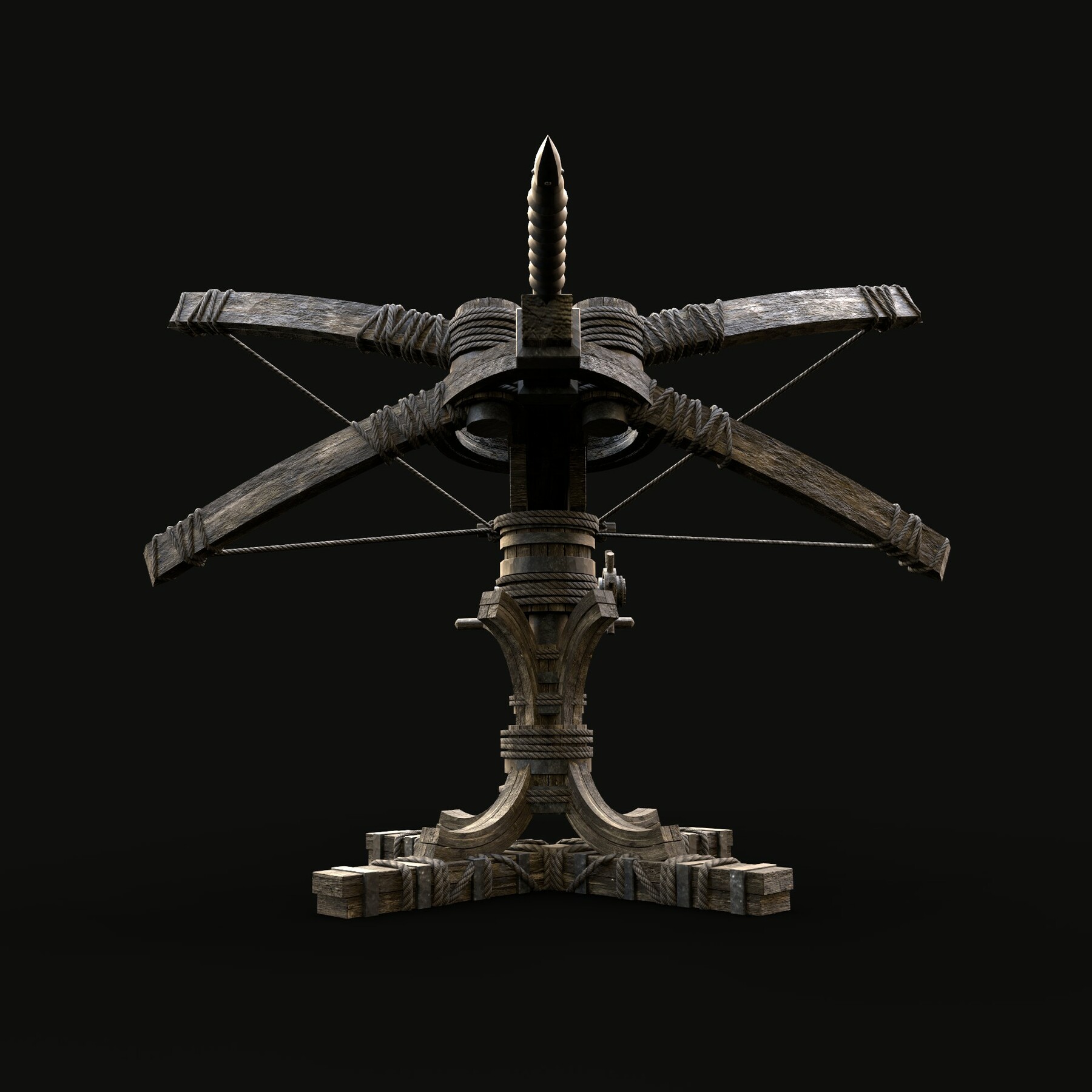 ArtStation - BALLISTA HARPOON LAUNCHER MEDIEVAL SIEGE ENGINE PACK ...